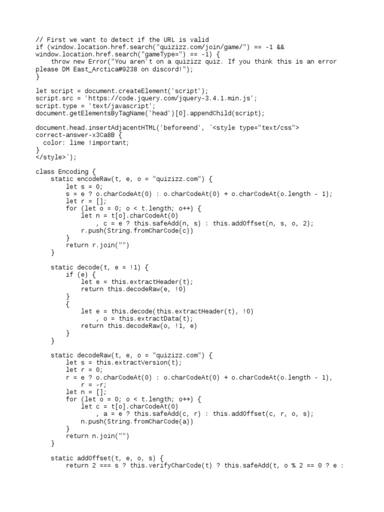 Scrip QUIZIZ RESPUESTAS | PDF | Computer Programming | Software Development