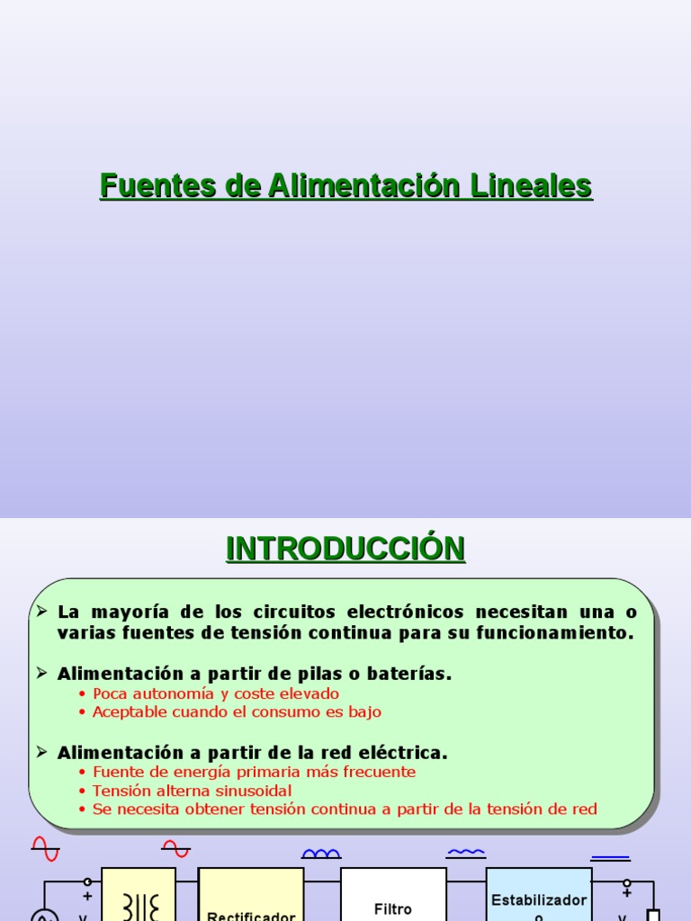 1 Fuentes-Alimentacion-Lineales | PDF | Rectificador | Transformador