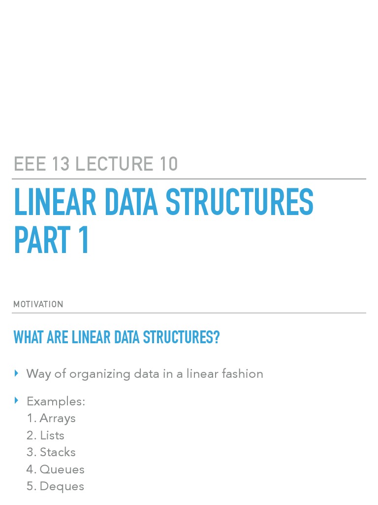 Lec10 EEE13 2s1617 | PDF | Array Data Structure | Information Retrieval