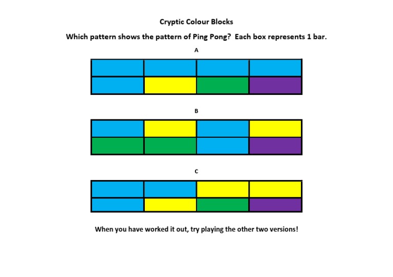 Ping Ping Colour Blocks | PDF