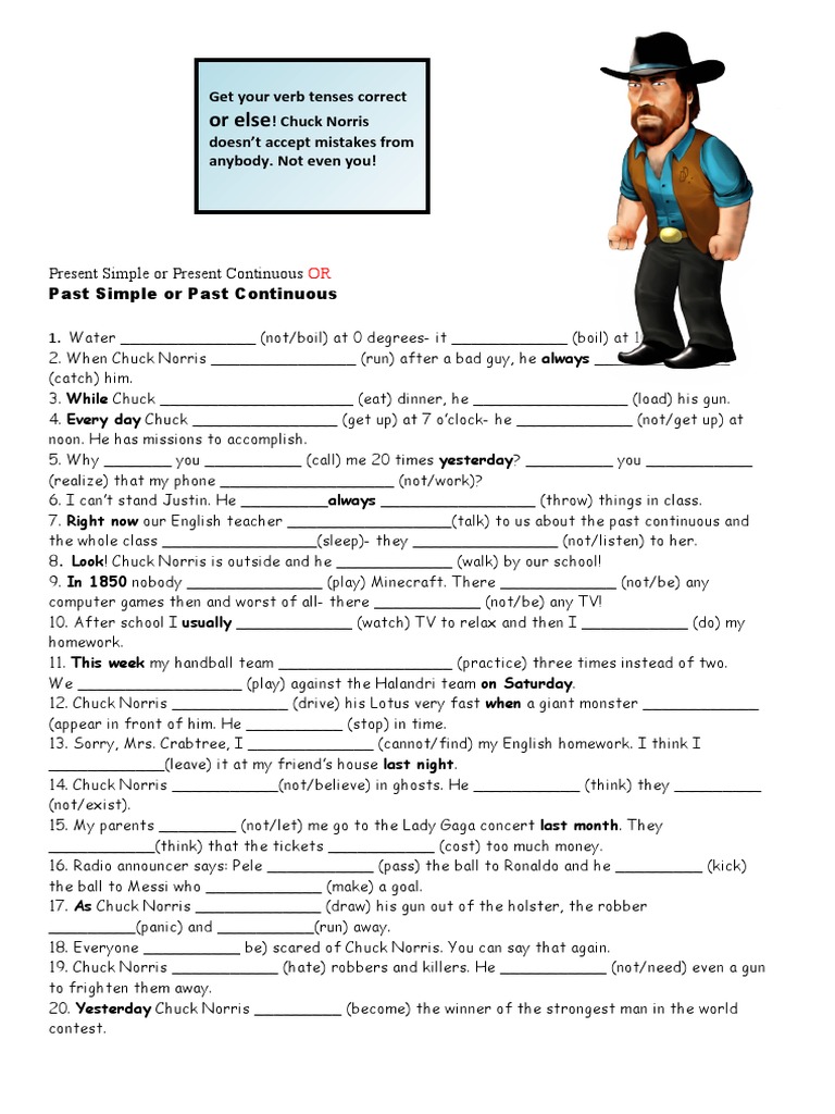 Or Else: Get Your Verb Tenses Correct ! Chuck Norris Doesn't Accept ...