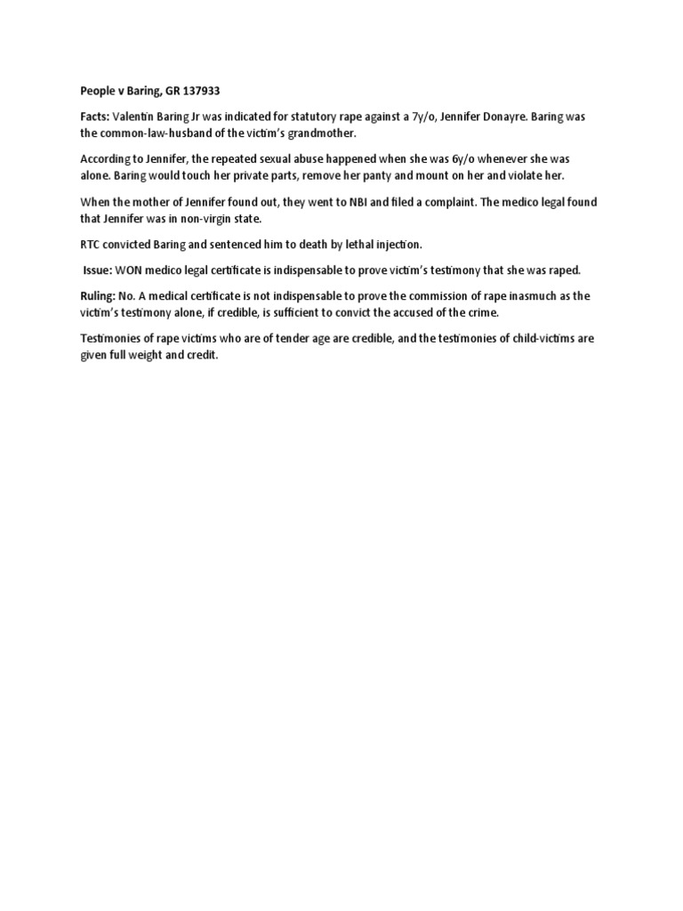 People V Baring | PDF