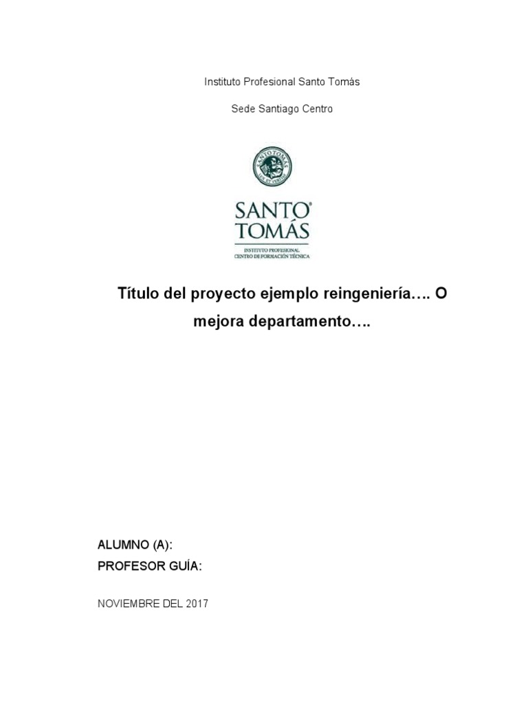 Formato Proyecto de Titulo Mejora | PDF | Tiempo de trabajo | Labor