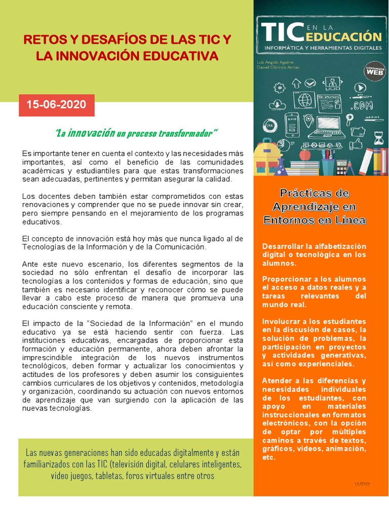 RETOS Y DESAFÍOS DE LAS TIC Y LA INNOVACIÓN EDUCATIVA | PDF ...