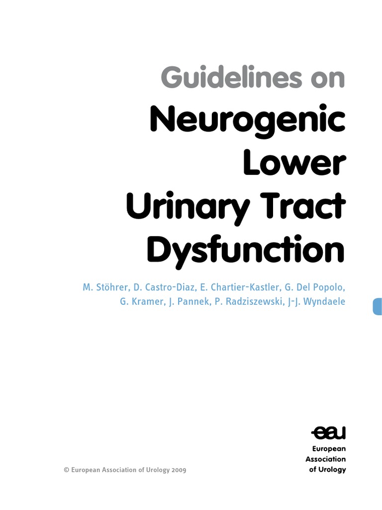 Neurogenic Lower Urinary Tract Dysfunction: Guidelines On | PDF ...