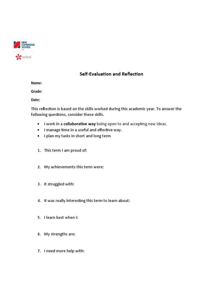 Academic Year Self-Evaluation Guide | PDF