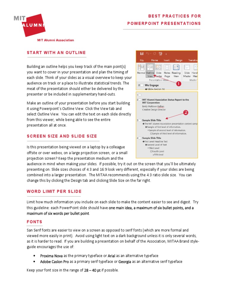 PowerPoint Presentation Best Practices | PDF | Typefaces | Rgb Color Model