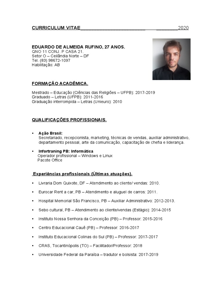 Curriculum Vitae Eduardo | PDF