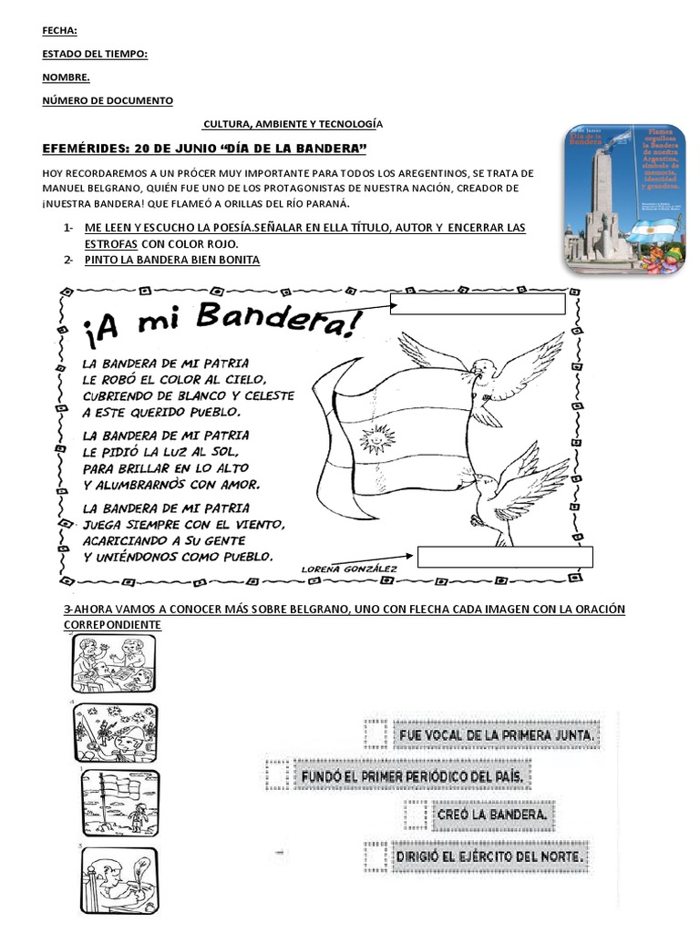 Actividades Del Dia de La Bandera PDF | PDF | Arte | Estudios de ...