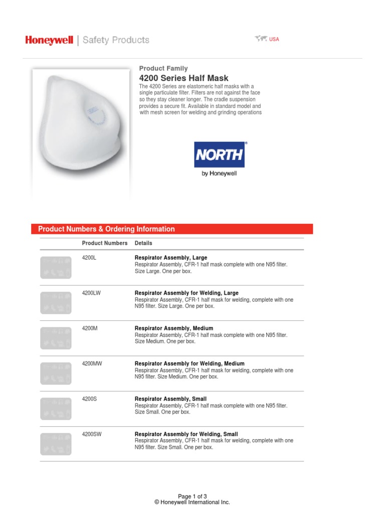 4200 Series Half Mask: Product Family | PDF | Safety | Nature