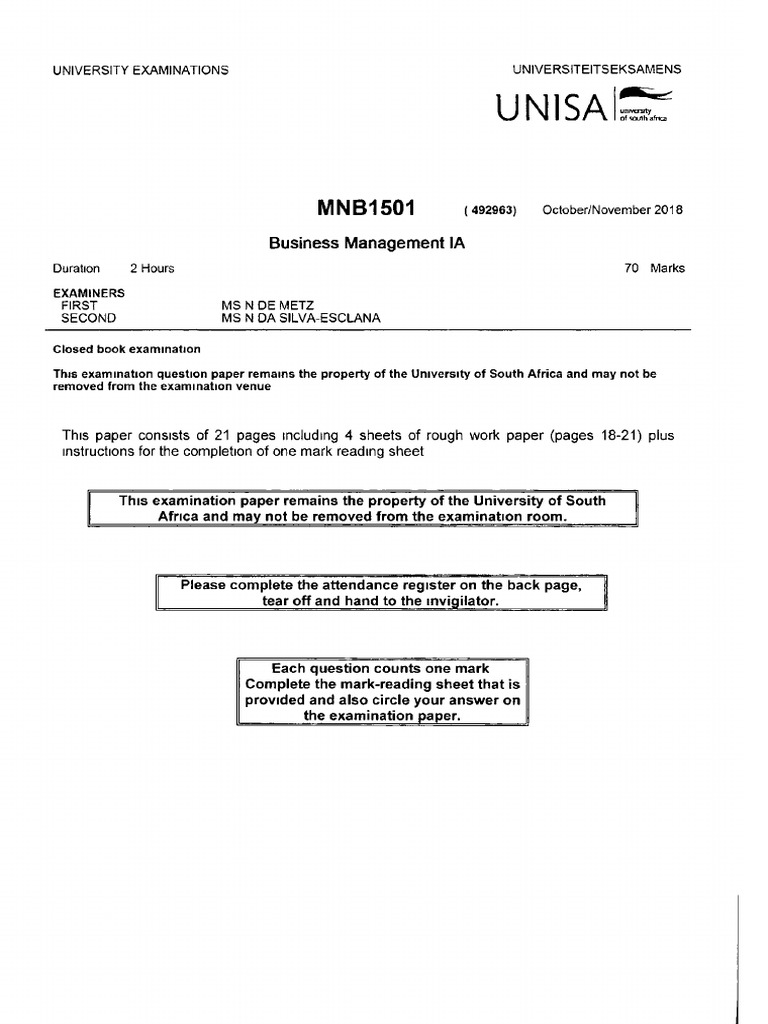 MNB1501 2018 10 e 1 | PDF