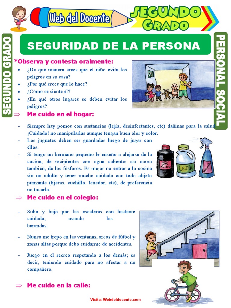 Seguridad de La Persona para Segundo Grado de Primaria | PDF