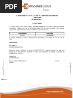 Certificado Eps Compensar | PDF