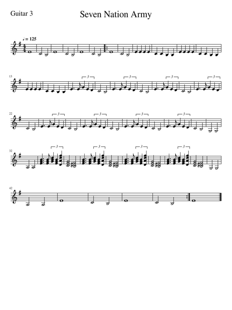 Seven Nation Army-Guitar 3 | PDF
