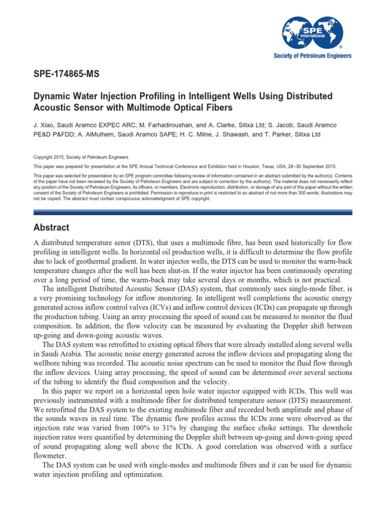 SPE-174865 - Dynamic Water Injection Profiling in Intelligent Wells ...