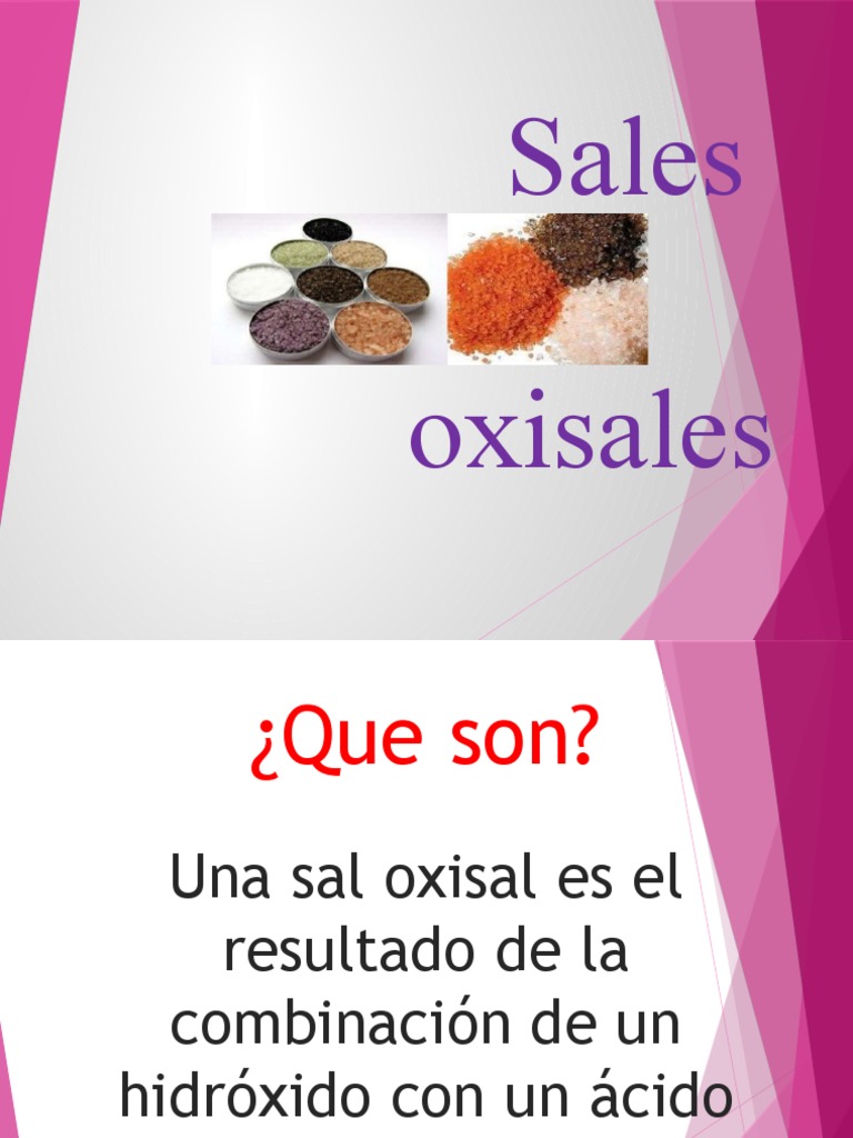Sales Oxisales | PDF | Sal (química) | Sustancias químicas