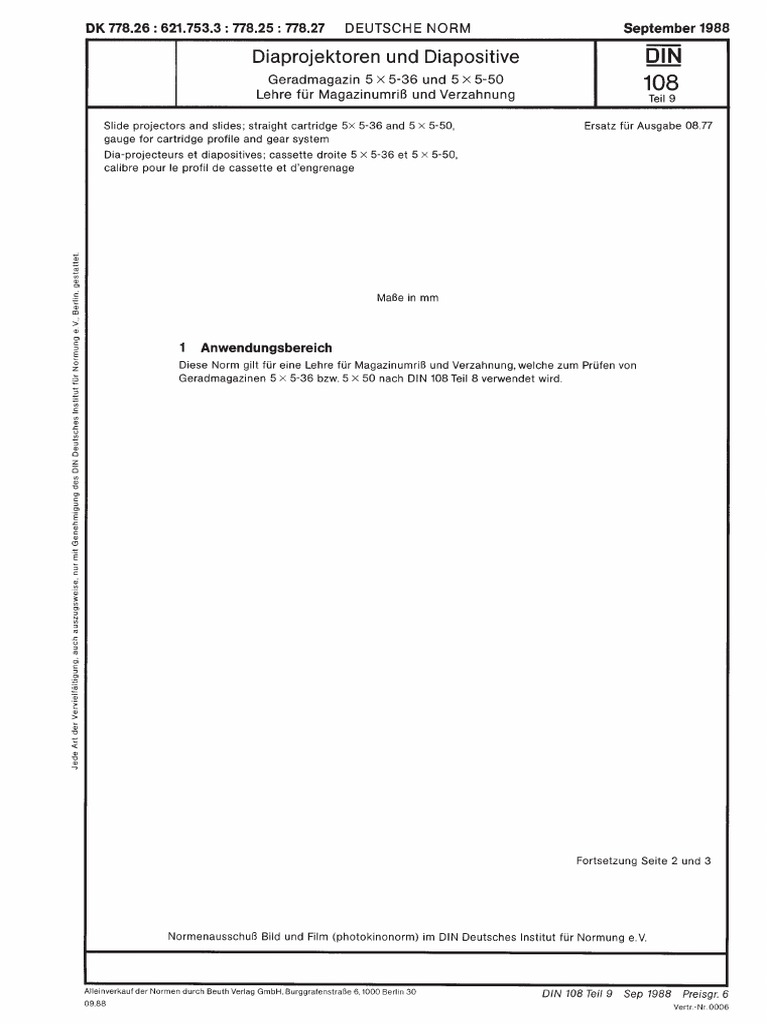 Din 108-9 1988-09 | PDF