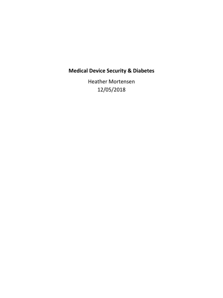 Medical Device Security | PDF | Modulation | Electromagnetic Interference