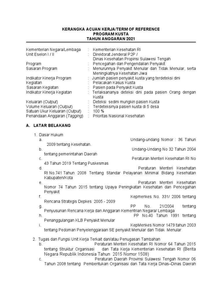 Program Kusta 2021 | PDF