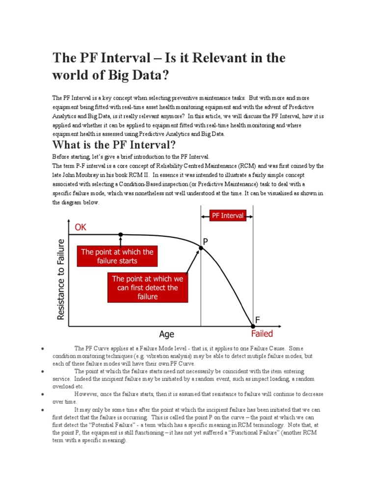 The PF Interval - Is It Relevant in The World of Big Data? | PDF | Predictive Analytics ...
