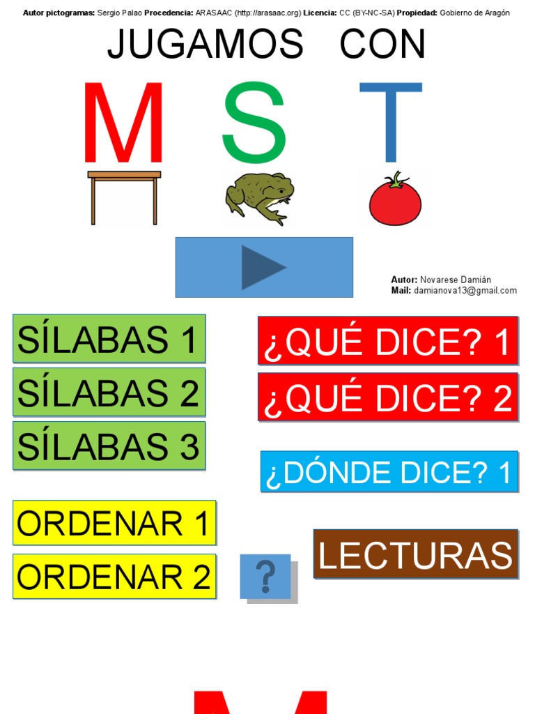 Actividades de Lectura con M, S y T | PDF | Sílaba