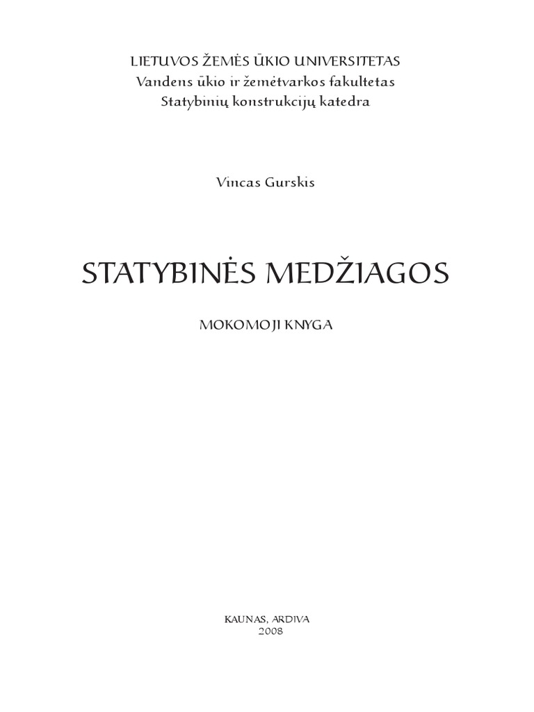 Statybines Medziagos | PDF