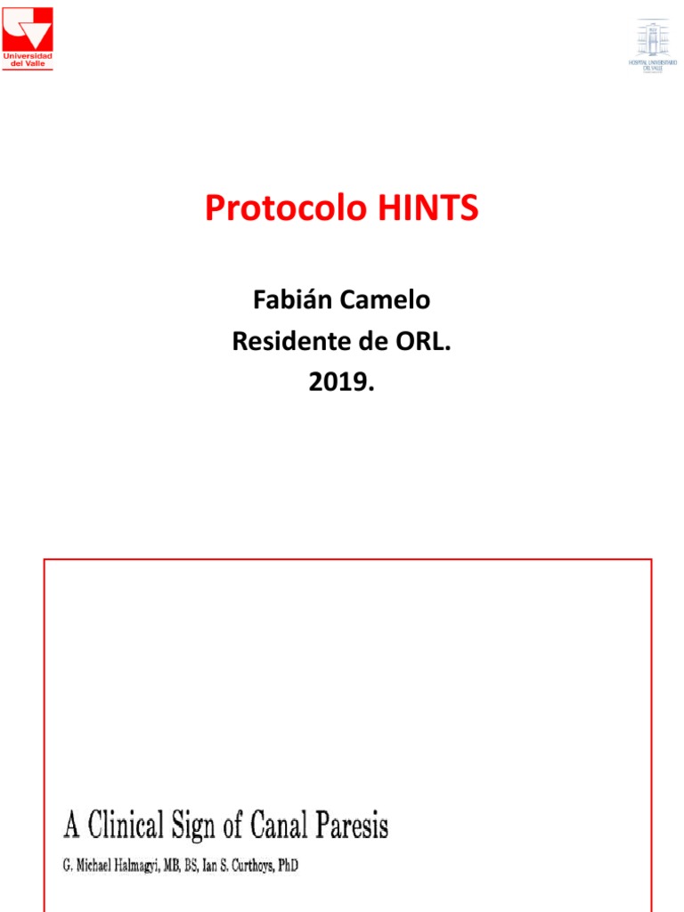 Protocolo HINTS para Diagnóstico de Vértigo | PDF | Ciencia y matemáticas