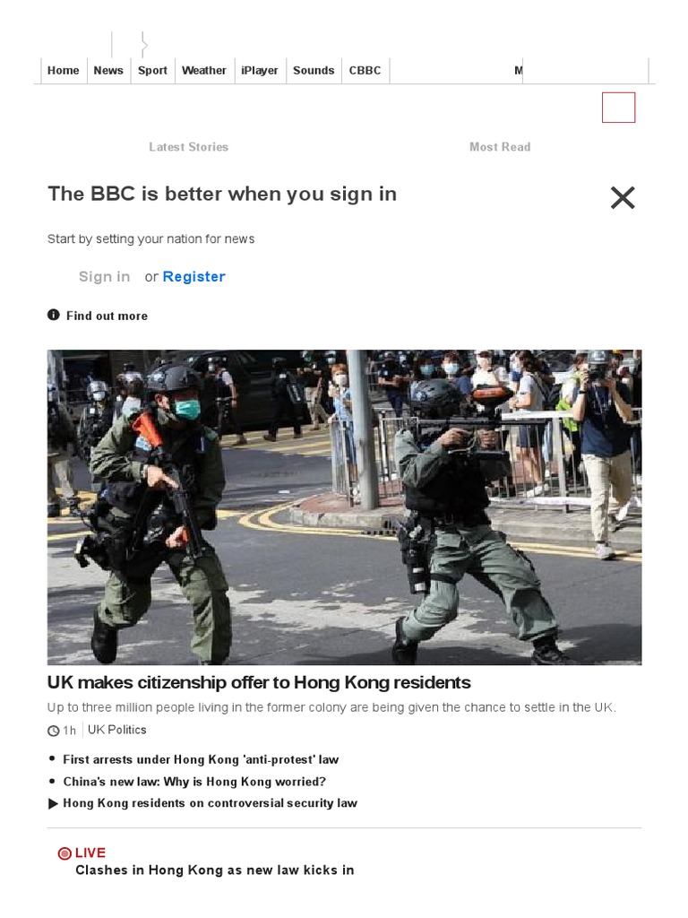 The BBC Is Better When You Sign in | PDF | Bbc