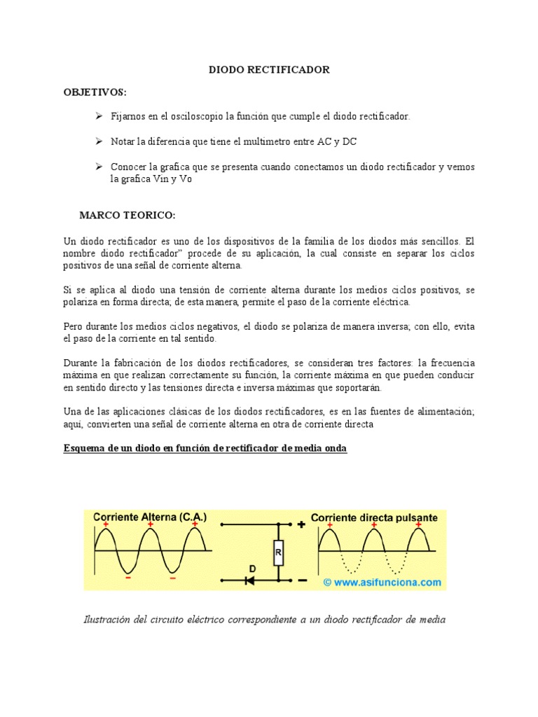 Análisis de Diodos Rectificadores | PDF | Rectificador | Diodo