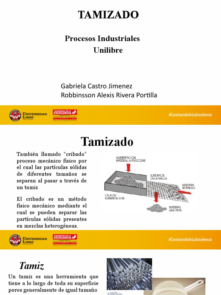 Proceso y Tipos de Tamizado | PDF | Importar | Mezcla