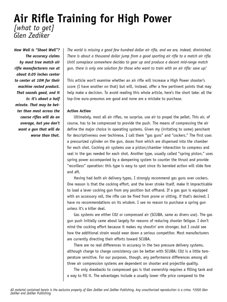 Air - Rifle - Training Two PDF | PDF | Gun | Scuba Diving
