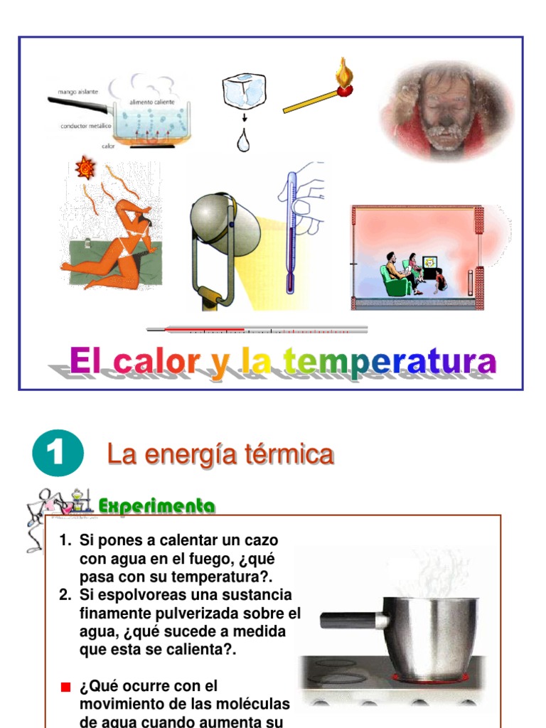 El Calor y La Temperatura | Descargar gratis PDF | Celsius | Temperatura