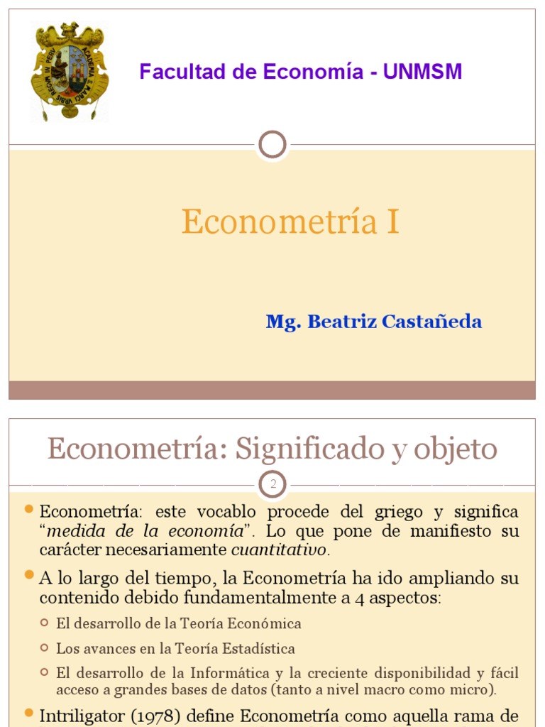 Econometria I-RegresionM | PDF | Econometría | Mínimos cuadrados ordinarios