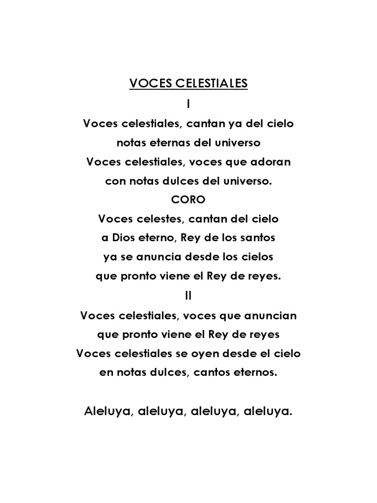 Voces Celestiales: Himnos del Cielo | PDF | Religión y espiritualidad