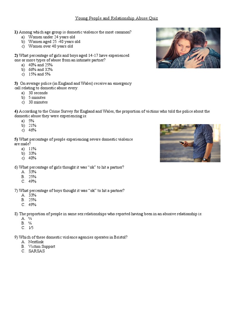 Young People and Relationship Abuse Quiz | PDF