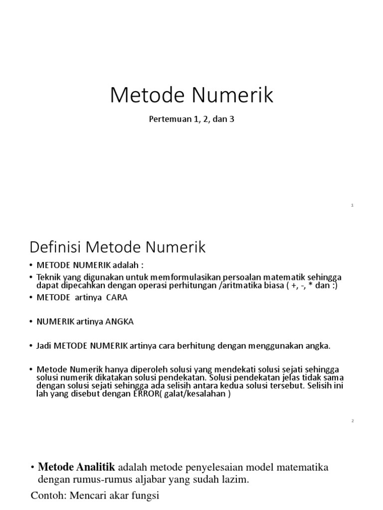 Metode Numerik | PDF
