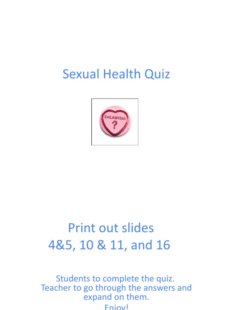 Sexual Health Quiz Powerpoint | PDF | Safe Sex | Sexually Transmitted ...