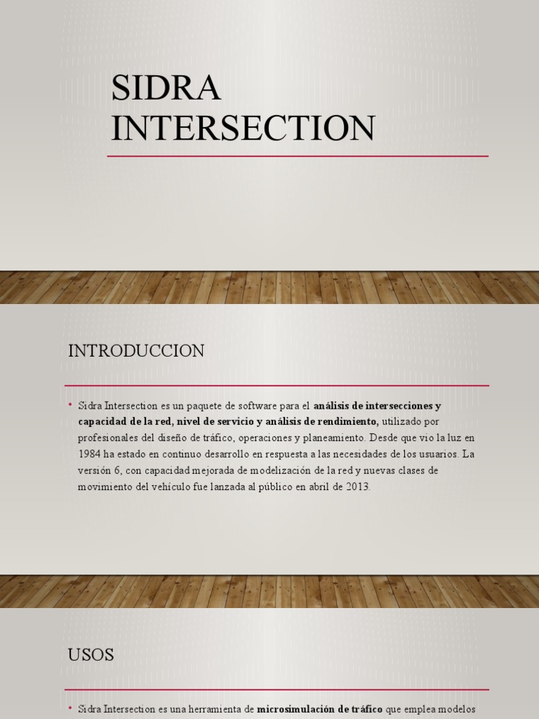 Software Sidra para Análisis de Intersecciones | PDF | Software ...