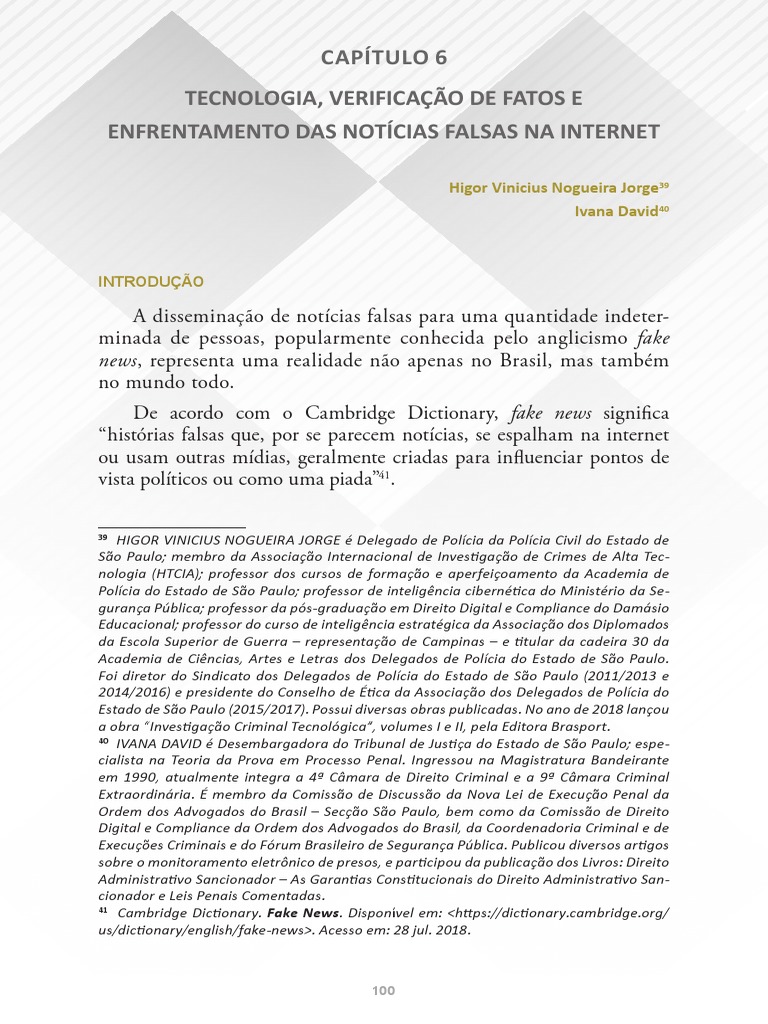 Fake News - Verificação | PDF | Phishing | Internet