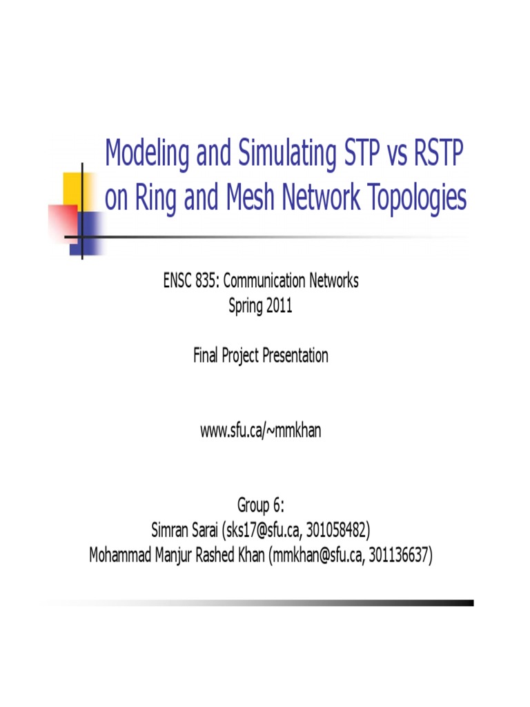 STP vs RSTP: Ring & Mesh Networks | PDF | Network Topology | Internet ...