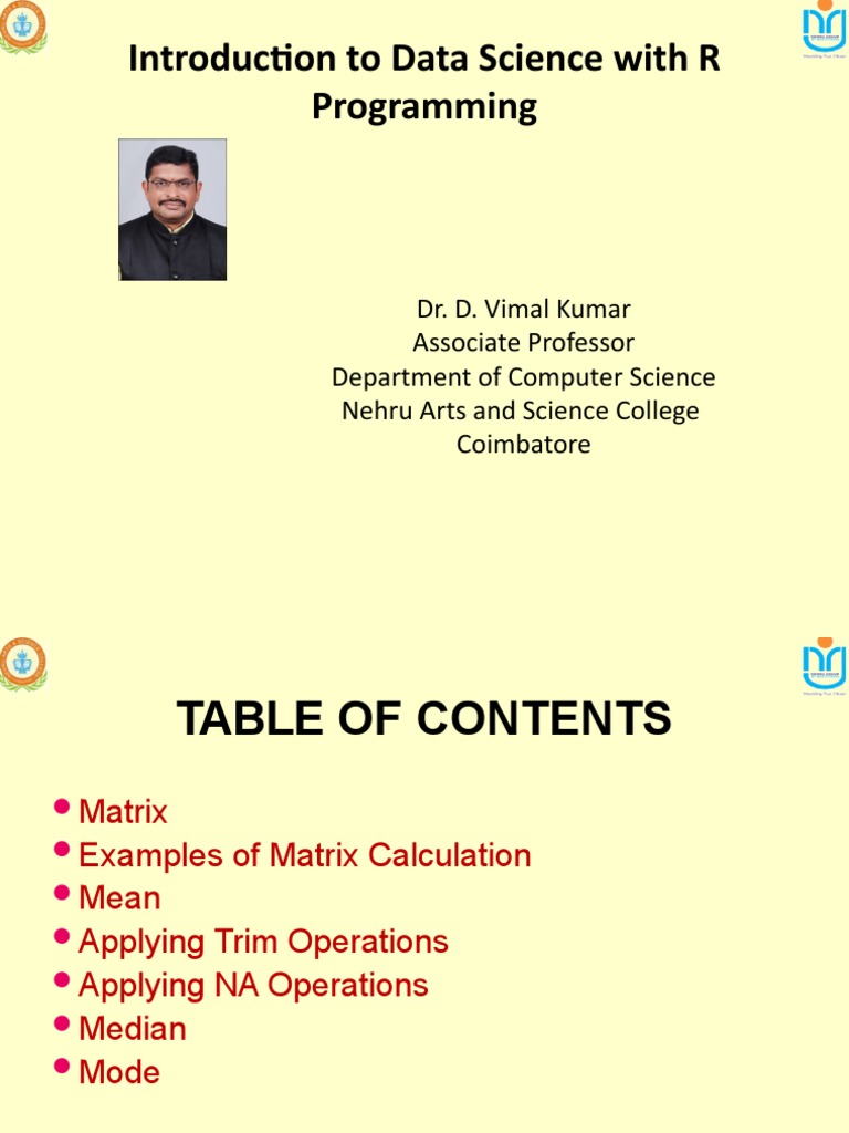 Introduction To Data Science With R Programming | PDF | Mode ...