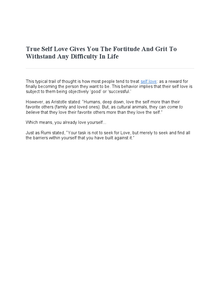 True Self Love | PDF