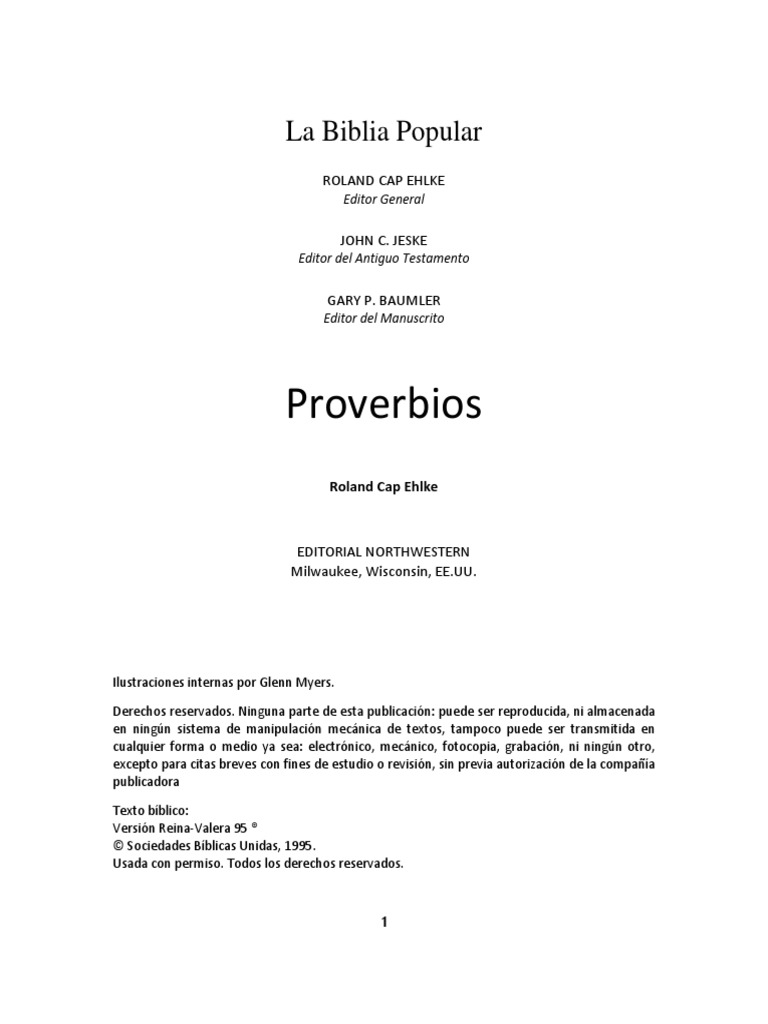 Proverbios LBPopular | Descargar gratis PDF | Libro de proverbios ...