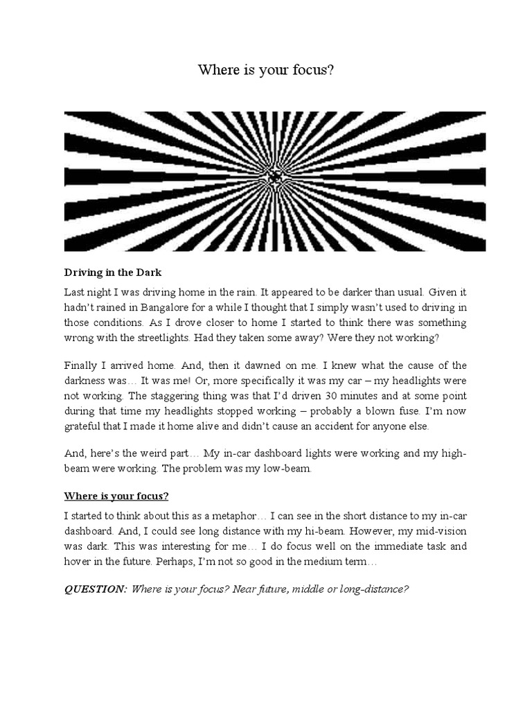 Where Is Your Focus | PDF
