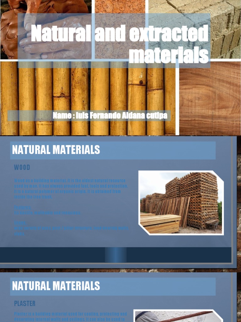 Natural and Extracted Materials | PDF