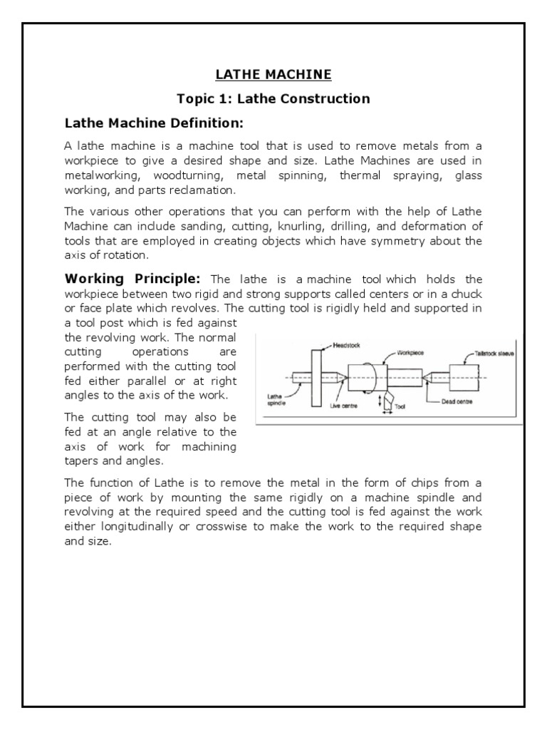 Machine Lab - Report | PDF | Machining | Tools