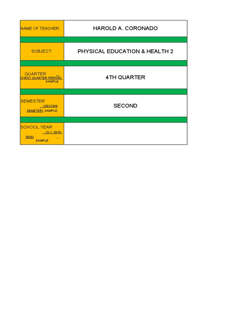 Grade 11 Physical Education Report | PDF | Sports