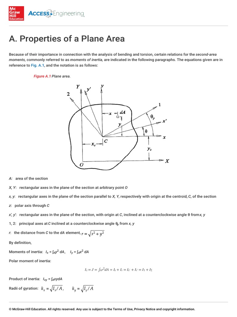 A. Properties of A Plane Area | Download Free PDF | Cartesian ...