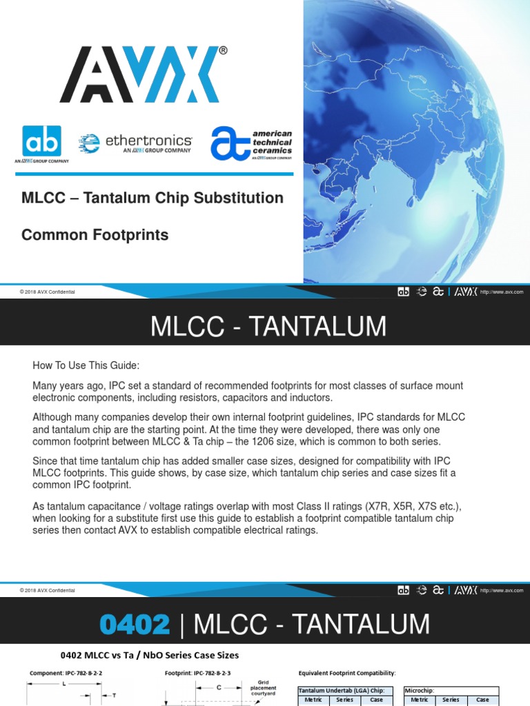 MLCC - Tantalum Chip Substitution Common Footprints: © 2018 AVX ...