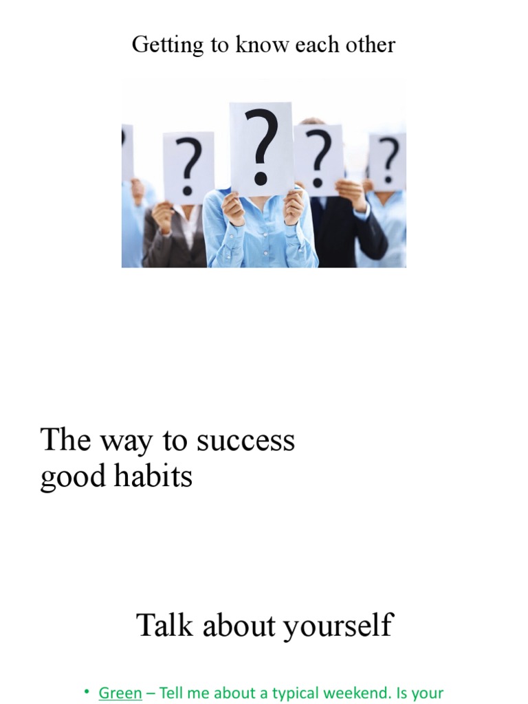 Getting To Know Each Other - First - Lesson | PDF